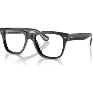 Oliver Spencer 51mm Rectangle Optical Glasses - Black