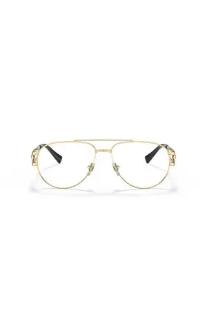 Versace 57mm Full Rim Pilot Eyeglasses