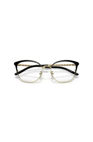 Tory Burch 53mm Square Full Rim Optical Glasses - Black