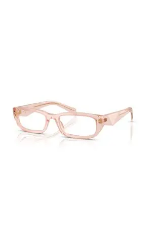 Prada 52mm Rectangle Eyeglasses - Pink