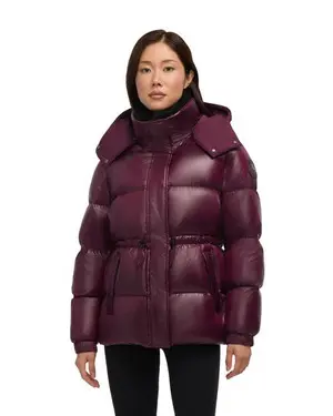 Pajar Halo Puffer With Removable Hood - Mulberry