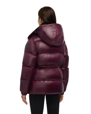 Pajar Halo Puffer With Removable Hood - Mulberry
