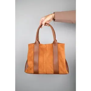 FOREVER & ALWAYS SHOES Leather Shoulder Bag - Cognac Suede