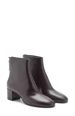 Mango Claro Ankle Boot - Dark Brown