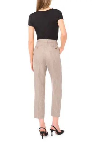 Halogen Easy High Waist Herringbone Crop Pants