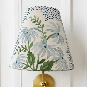WINTERBORNE DECOR Floral Sconce Shade - Blue