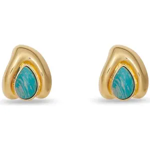 Lele Sadoughi Laurel Button Earrings - Jade Turquoise 300
