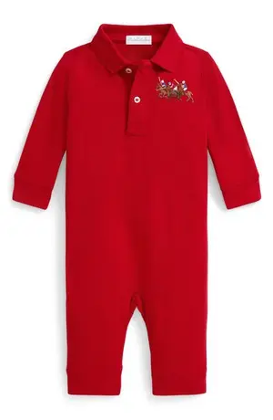 Ralph Lauren Polo Romper - Red