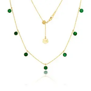 GRAZIELA Emerald Floating Necklace