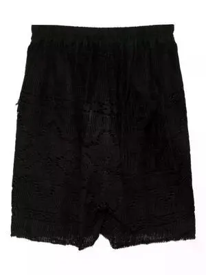 By Walid Lace-embellished Shorts