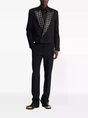 Balmain Crystal-embellishment Double-breasted Blazer