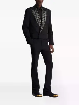 Balmain Crystal-embellishment Double-breasted Blazer