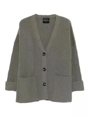ROBERTO COLLINA Buttoned Ribbed-knit Cardigan