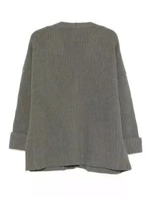 ROBERTO COLLINA Buttoned Ribbed-knit Cardigan