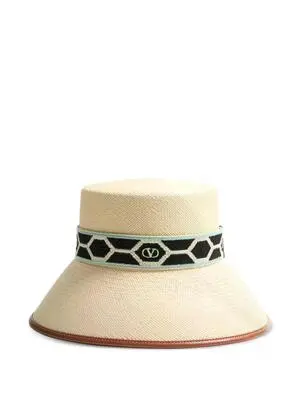 Valentino Garavani Antibes Straw Bucket Hat - Neutrals