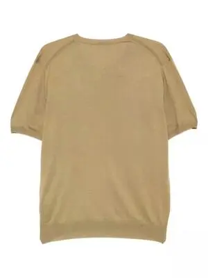 TOM FORD Cotton Crew Neck Top - Brown