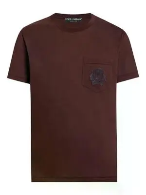 Dolce & Gabbana Logo-patch T-shirt - Brown