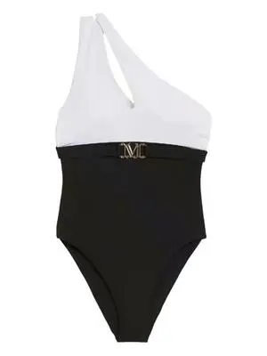 Max Mara Carlotta One-shoulder Swimsuit - Black