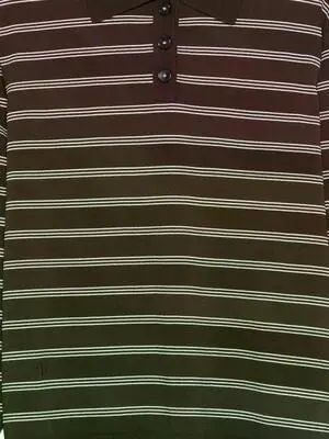THE GARMENT Madison Striped Buttoned Polo Shirt