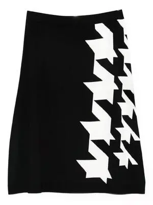 Marina Rinaldi Patterned Midi Skirt - Black