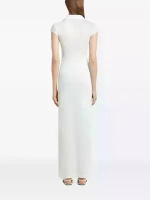 COURREGES Logo Maxi Dress - White