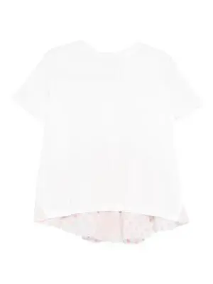 PARLOR Polka Dot Ruffled T-shirt