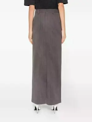 THE NINA STUDIO Pinstriped Maxi Skirt