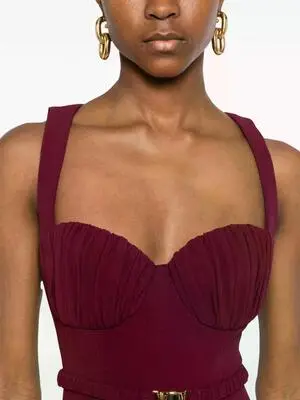 ROWEN ROSE Belt-detail Maxi Dress