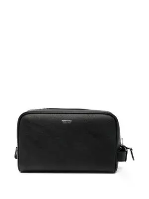 TOM FORD Leather Wash Bag - Black