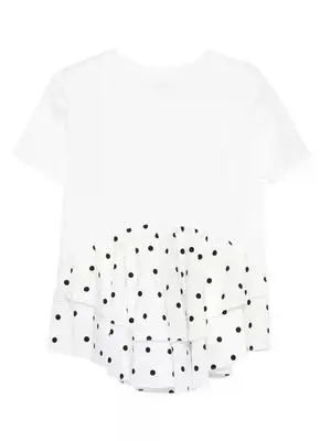 PARLOR Polka Dot Ruffled Blouse