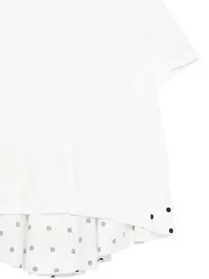 PARLOR Polka Dot Ruffled Blouse