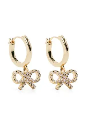 SELF-PORTRAIT Bow Hoop Earrings - Gold