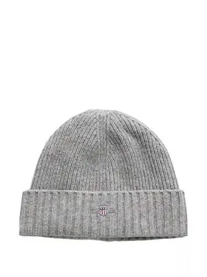 Gant Logo Cotton-blend Beanie - Grey