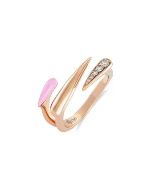 Etho Maria 18k Ceramic & Diamond Openwork Ring - Rose Gold