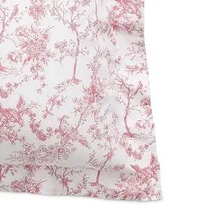 PETITE PLUME Timeless Toile Percale Sham, Euro - Pink