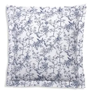 PETITE PLUME Timeless Toile Percale Sham, Euro - White