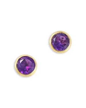 Bloomingdale'S 14k Yellow Gold Gemstone Stud Earrings - Purple