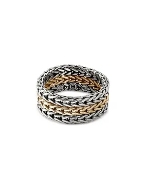 John Hardy Sterling And 18k Bonded Yellow Gold Icon Chain Link Band - Silver