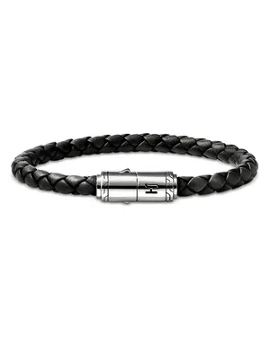 John Hardy Sterling And Leather Bracelet - Silver