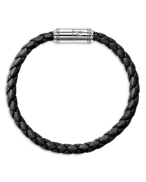 John Hardy Sterling And Leather Bracelet - Silver