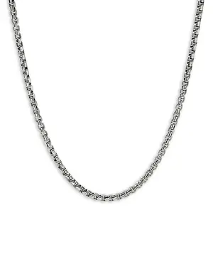 John Hardy Sterling Box Chain Necklace - Silver