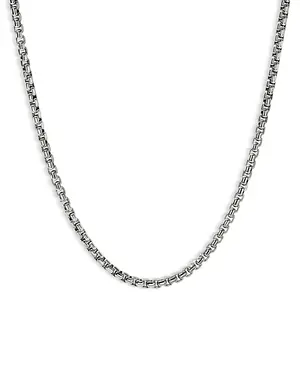 John Hardy Sterling Chain Box Link Necklace - Silver