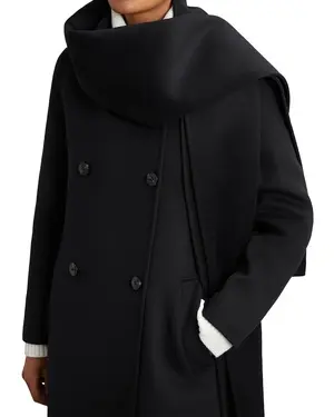 REISS Long Scarf Coat
