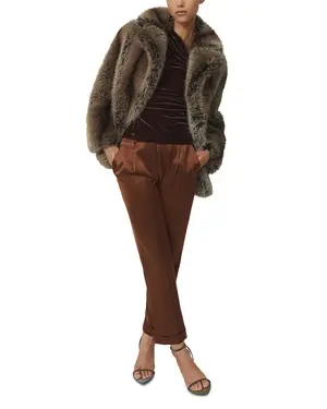 REISS Laila Faux Fur Jacket