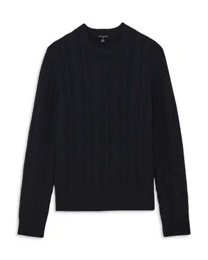 REISS Cashmere Cable Knit Crewneck Sweater