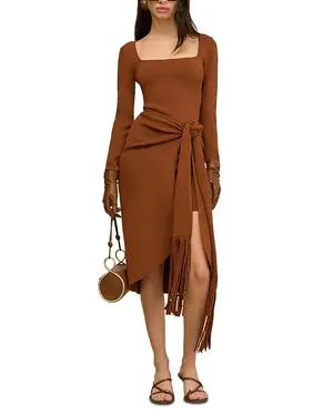 Cult Gaia Lera Bodycon Dress - Saddle