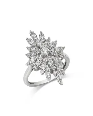 Bloomingdale'S Diamond Starburst Ring 1.50 Tcw - White Gold