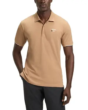BOSS Paddy Open Polo Shirt - Medium Beige