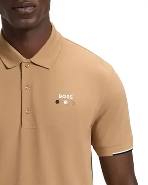 BOSS Paddy Open Polo Shirt - Medium Beige