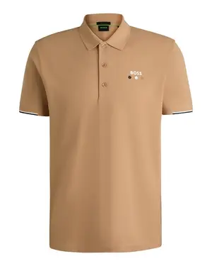 BOSS Paddy Open Polo Shirt - Medium Beige